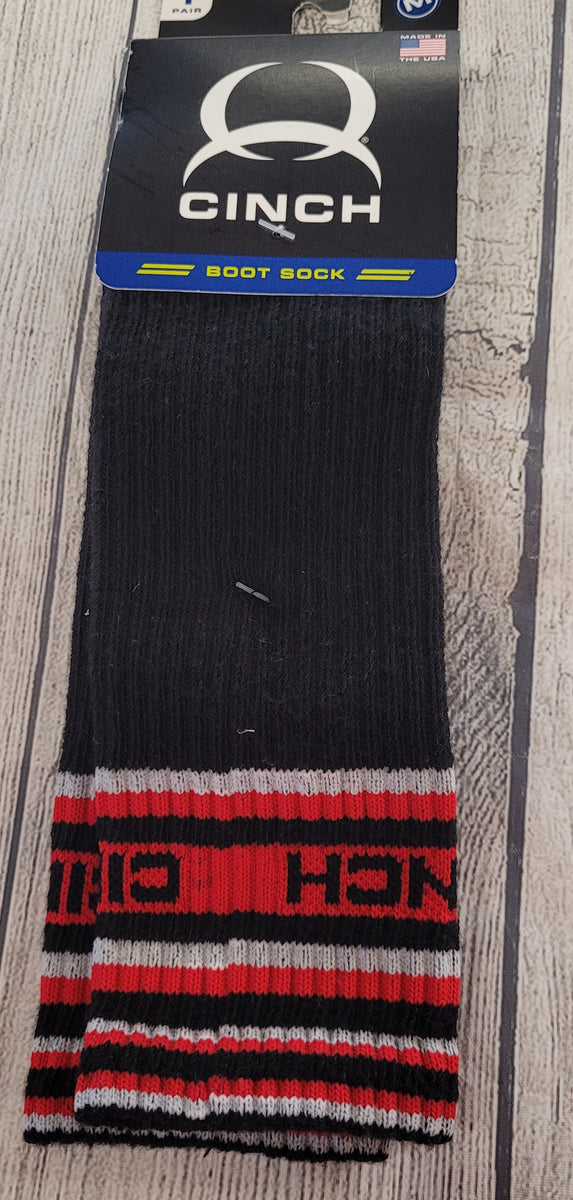 Cinch Men's Black & Red Boot Socks – Horse Creek Outfitters