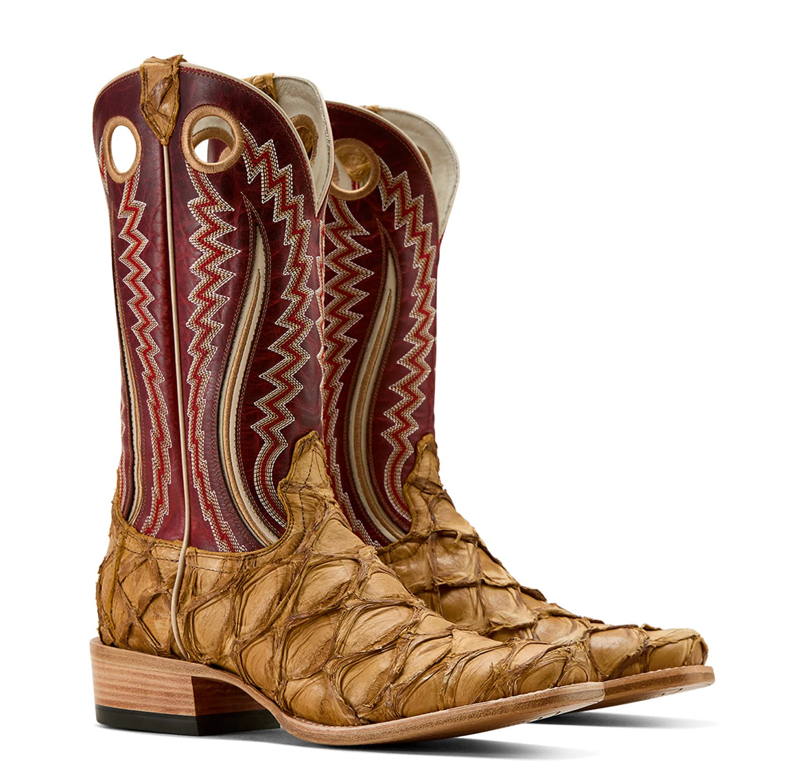 Ariat Men’s Futurity Fame Saddle Brown Pirarucu Red Cedar Boot – Horse ...