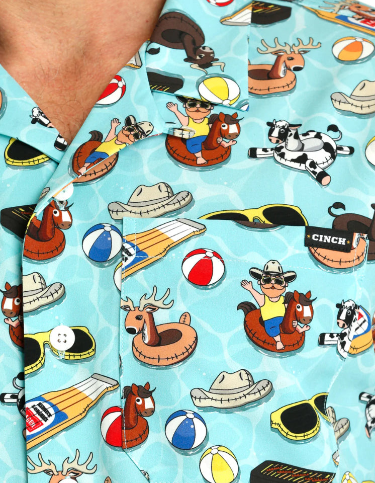 Cinch Men’s Pool Float Print Shirt – Horse Creek Outfitters