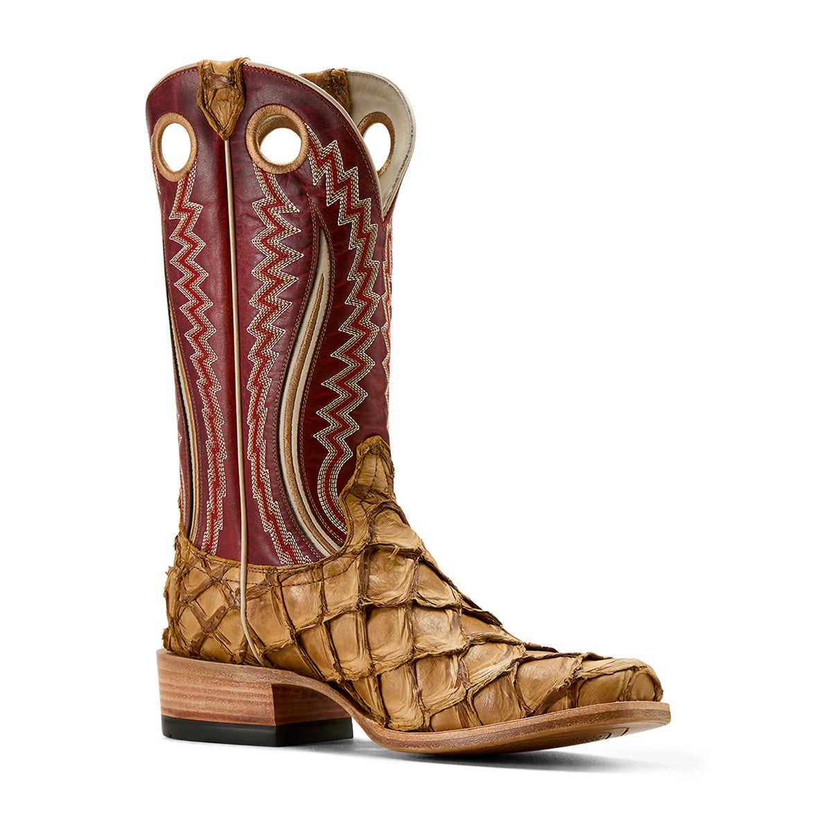 Ariat Men’s Futurity Fame Saddle Brown Pirarucu Red Cedar Boot – Horse ...