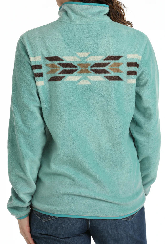 Cinch Women's Turquoise Aztec Fleece Pullover – Horse Creek Outfitters