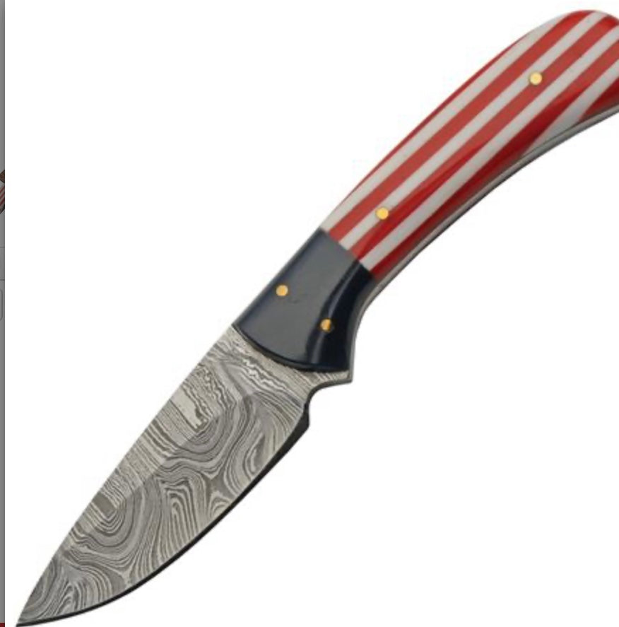 Damascus Fixed Blade Flag Knife – Horse Creek Outfitters