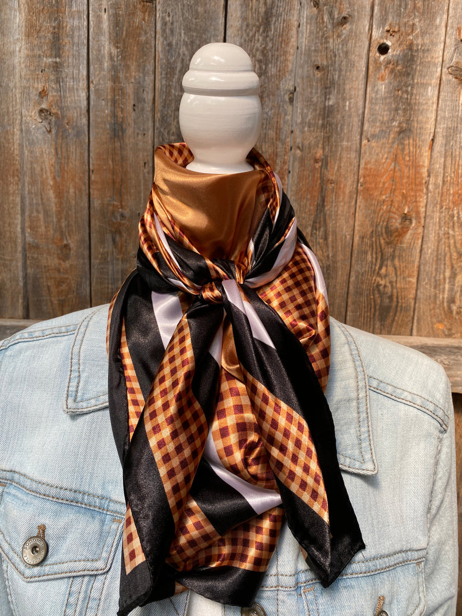 Black & Brown Square Wild Rag – Horse Creek Outfitters